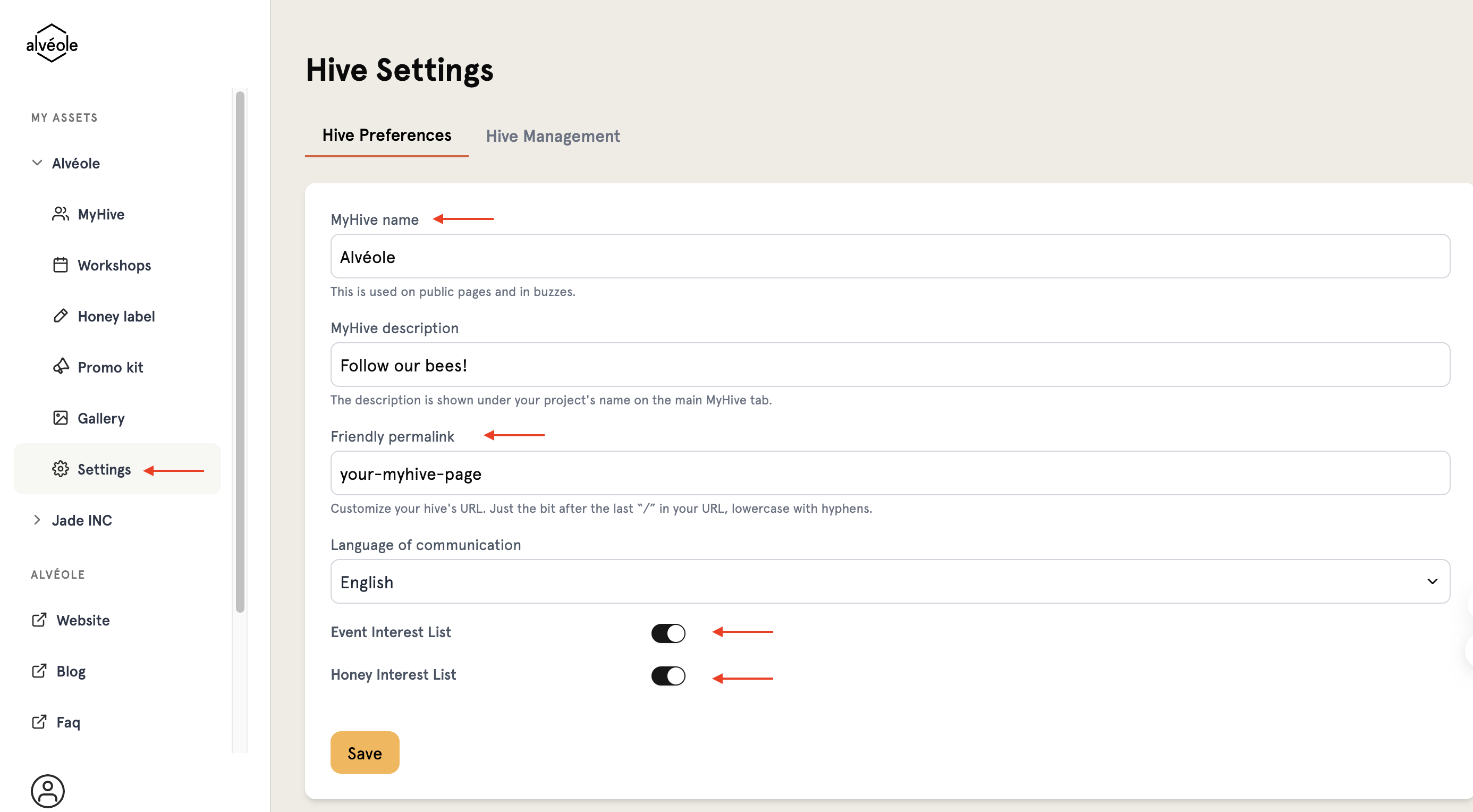 How do I customize my MyHive page? – Alvéole